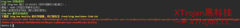 使用一键脚本搭建基于Sing-box内核的VLESS Reality节点 - XTrojan黑科技
