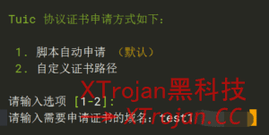 使用一键脚本部署 tuic v5 节点的图文教程 - XTrojan黑科技