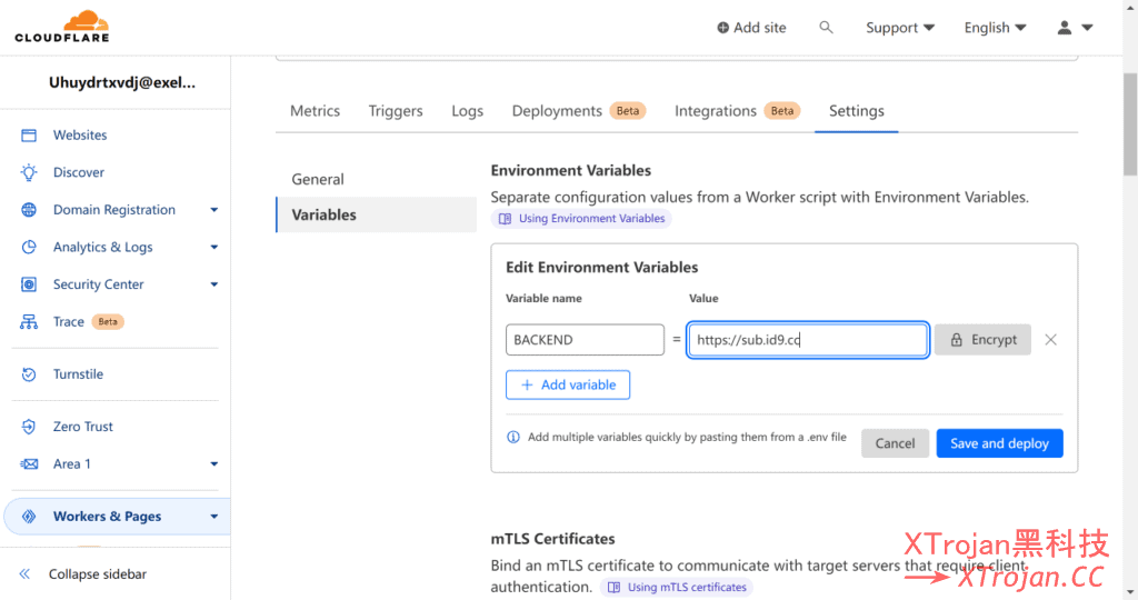 零成本在 Cloudflare Workers 部署一个属于自己的反代订阅转换网站 - XTrojan黑科技